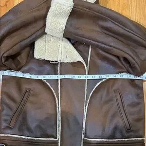 Zara | Jackets & Coats | Zara Dark Brown Faux Shearling Bomber Jacket ...